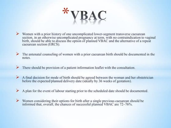 Vaginal birth after C-section | PDF