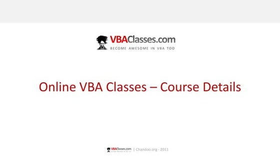Introduction to Excel VBA | PDF