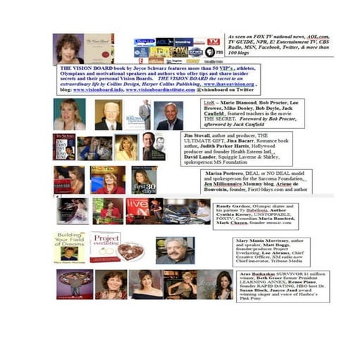 The Vision Board book VIPs Featured by Joyce Schwarz | DOC