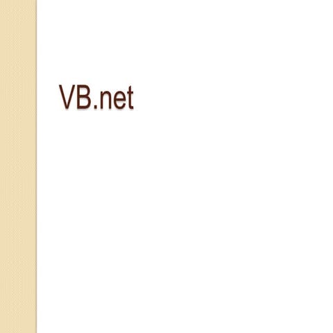 Introduction to Visual Basic 6.0 Fundamentals