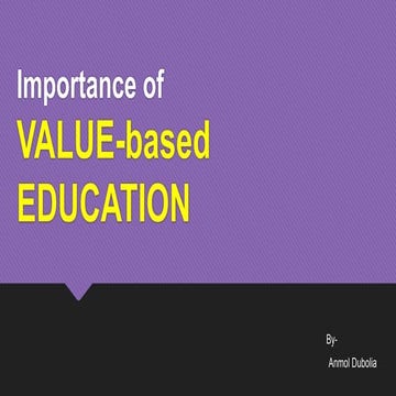 Value-based Education | PPTX