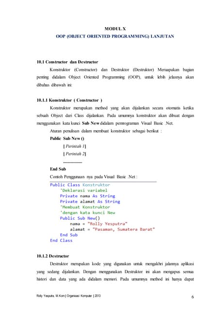 Part 9 - Object Oriented Programming Lanjutan | PDF Part 9 - Object Oriented Programming Lanjutan | PDF