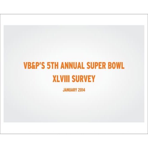 Venables Bell & Partners 5th Annual Super Bowl Study | PDF ...