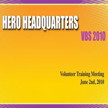 VBS Volunteer Meeting | KEY
