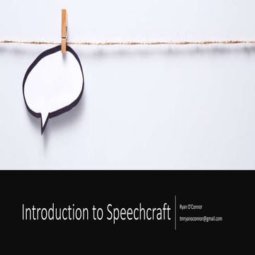 Introduction to speechcraft | PPTX
