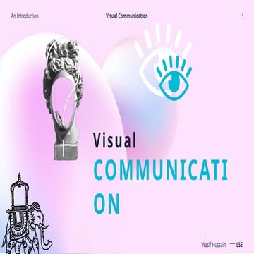 Visual Communication- Lecture 1 Intro, Science of Seeing | PPTX