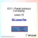 The Present Continuous Tense: A Free ESL Lesson Plan | PPTX