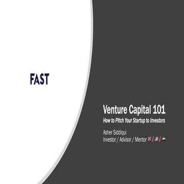 VC 101 - How to Pitch to Investors - DMC + Asher - FAST | PDF