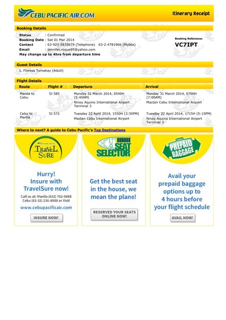 Airticket | PDF | Air Travel | Travel Type