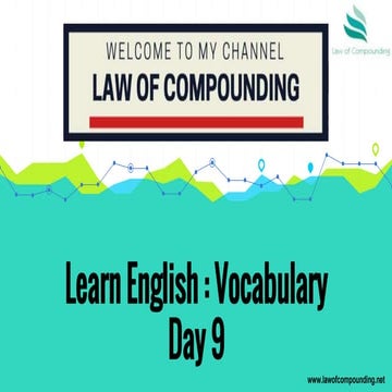 Learn English : Vocabulary Day 9 | PPT
