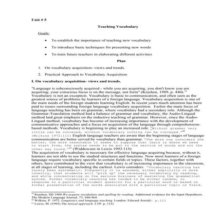 teaching vocabulary | PDF