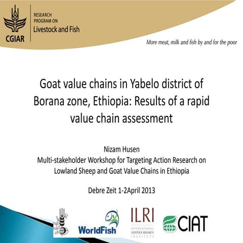 Goat value chains in Yabelo district of Borana zone, Ethiopia: Results ...