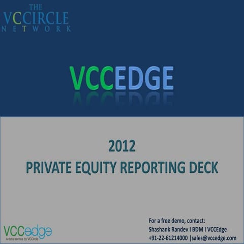 VccEdge 2012 presentation deck | PPTX | Private Equity | Business ...