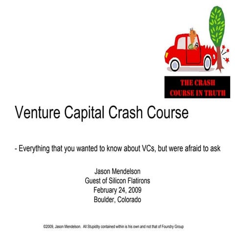 VC Crash Course - Feb 24 2009 | PPT