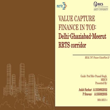 VCF RRTS Future city part 2 TOD RRTS ppt | PPTX