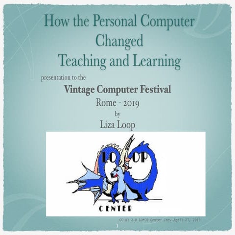 How the Personal Computer Changed Teaching and Learning, Vintage ...