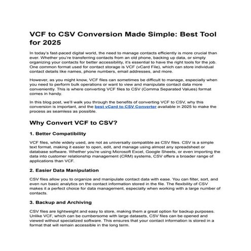 VCF to CSV Conversion_ Best Tool for 2025.pdf