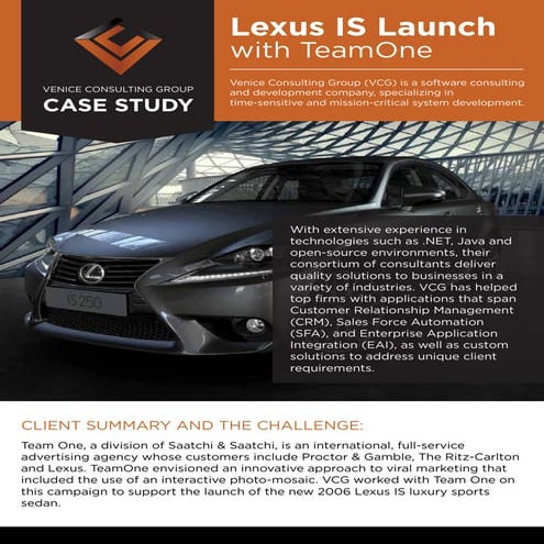 VCG Lexus Viral Photo Mosiac Case Study | PDF | Automotive Industry | Industries