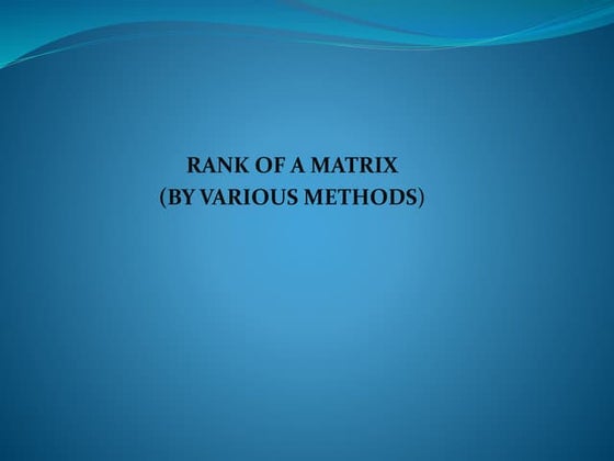 Application of matrices in real life | PDF