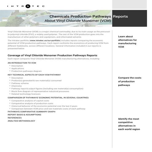 Economic Analysis: VCM Production Processes | PDF