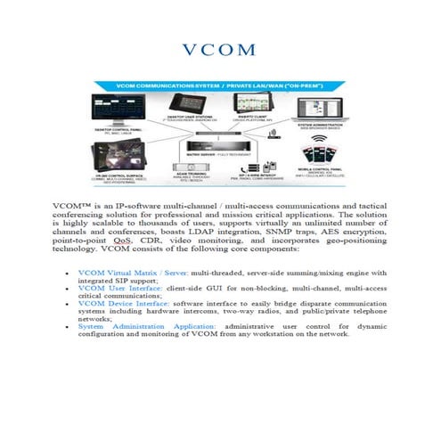 Vcom | PDF | Telecommunications Industry | Industries