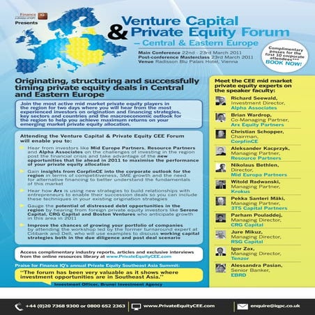 Venture Capital & Private Equity Forum - CEE 2011 | PDF