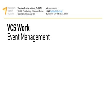 Vcs event management_032016 | PPT