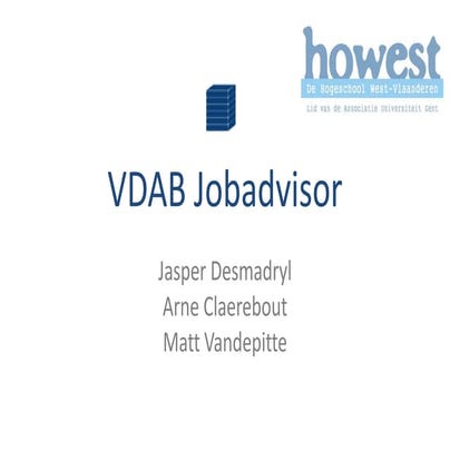VDAB Jobadvisor | PPTX