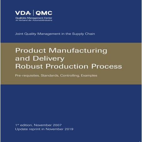 VDA Robuster_en 2019 Product Manufacturing and Delivery Robust ...