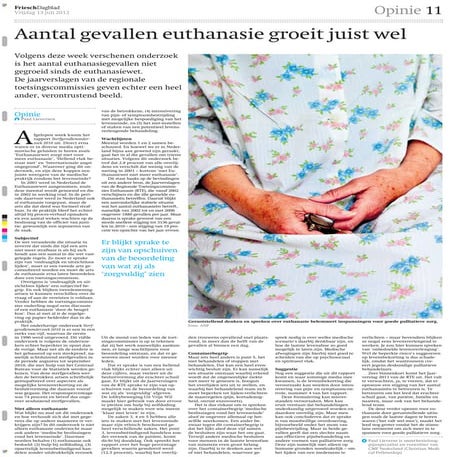 Euthanasie: aantal gevallen groeit juist wel | PDF
