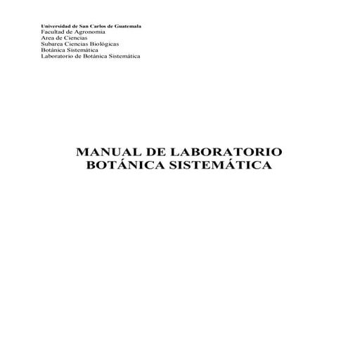 Manual Botanica Sistematica FAUSAC | PDF