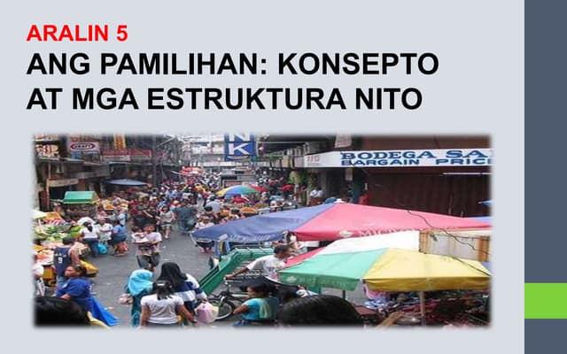 konsepto ng pamilihan. powerpoint presentation | PPTX