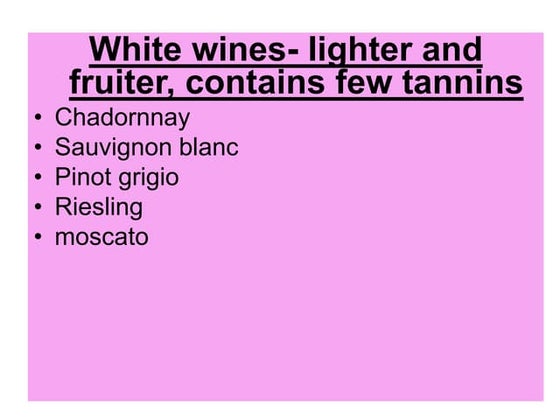 Wine presentation with description ppt full | PPT