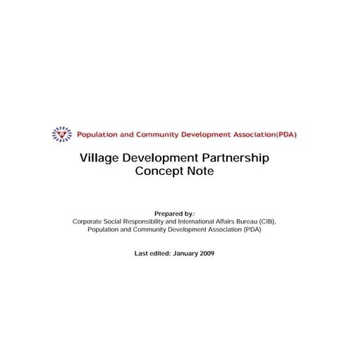 VDP Concept Note | PDF