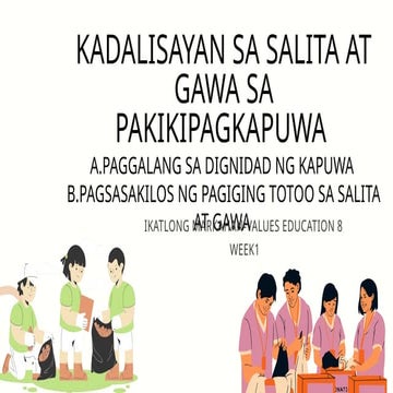 Values Education 8 Week 1 quarter three. | PPTX