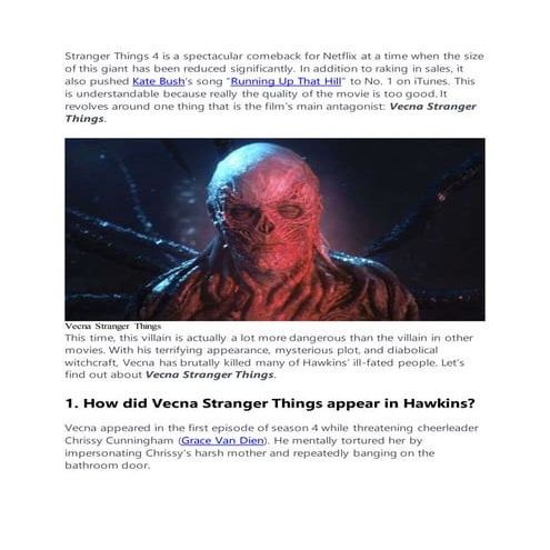 Vecna Stranger Things: Origins, Powers, and Possible Hypotheses | DOCX