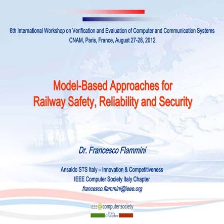 Model-Based Approaches for Railway Safety, Reliability & Security | PPT