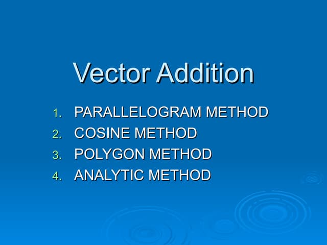 Getting vector resultant using polygon method | PPTX