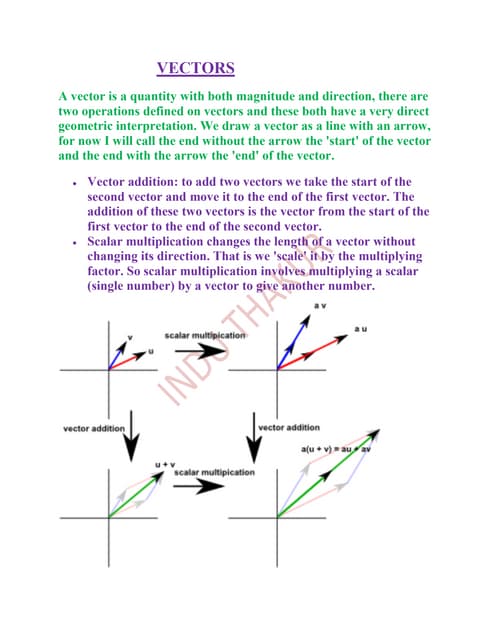 Vectors - A Basic Study | PPSX
