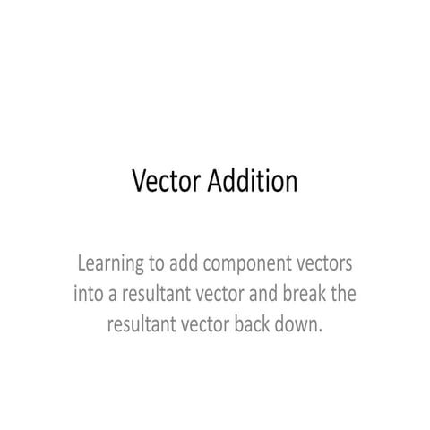 Vector addition | PPTX