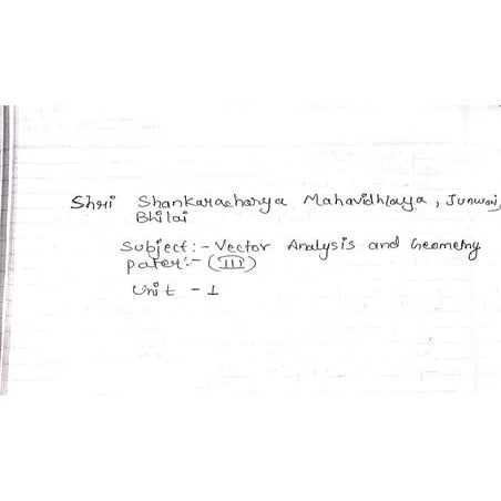 Scalar & Vector product of three & four vector . | PDF