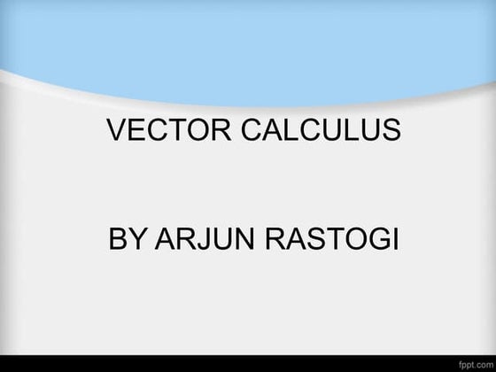 Application of vector integration | PDF