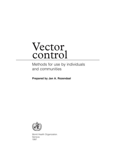 Vector control measures | PPTX