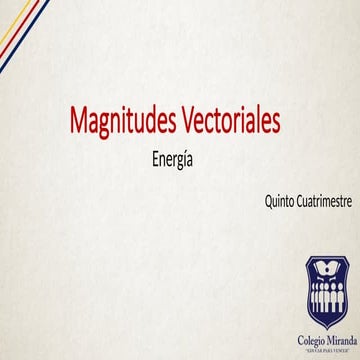 magnitudes vectoriales y suma de vectores | PPTX