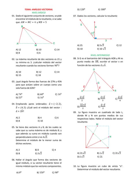 Class 11 important questions for physics Scalars and Vectors | PDF
