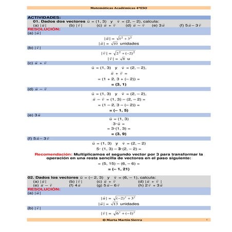 Vectores operaciones blog01 | PDF