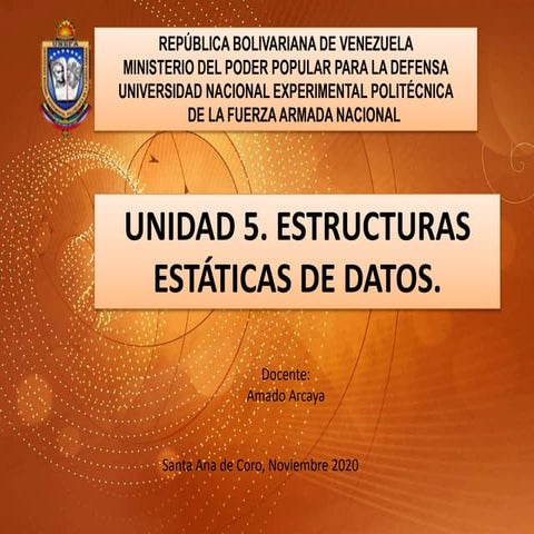Estructura de datos Estaticos [Vectores] | PPTX