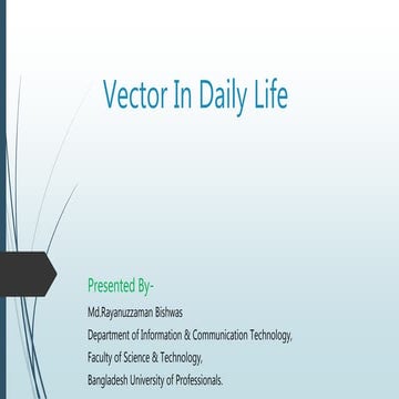 Vector in daily life | PPTX