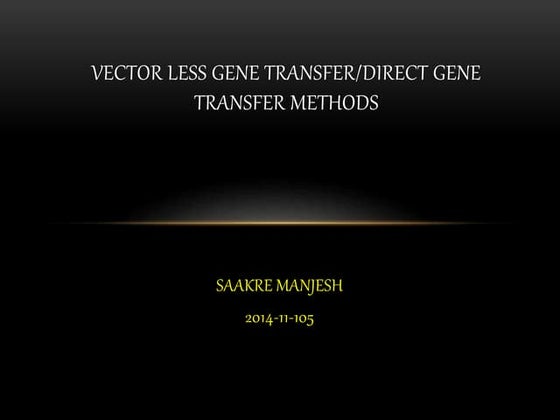 Chemical method of transformation | PPT