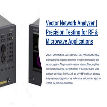 Vector Network Analyzer | Precision Testing for RF & Microwave ...